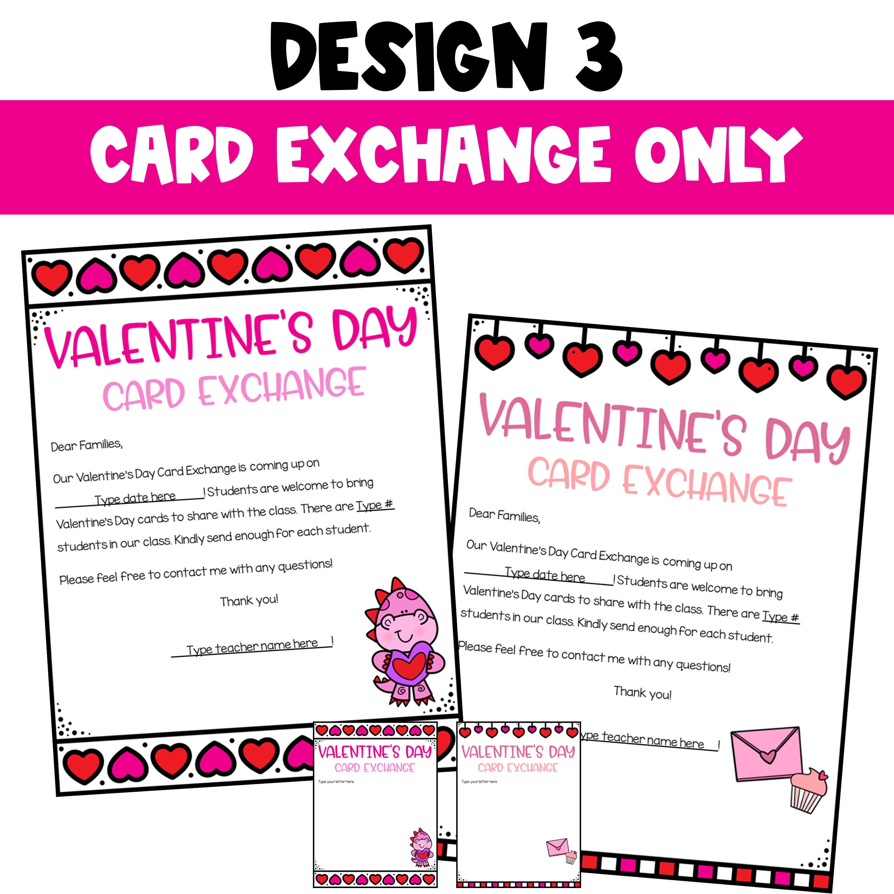 EDITABLE Valentine's Day Party Letter to Parents | Card Exchange ...