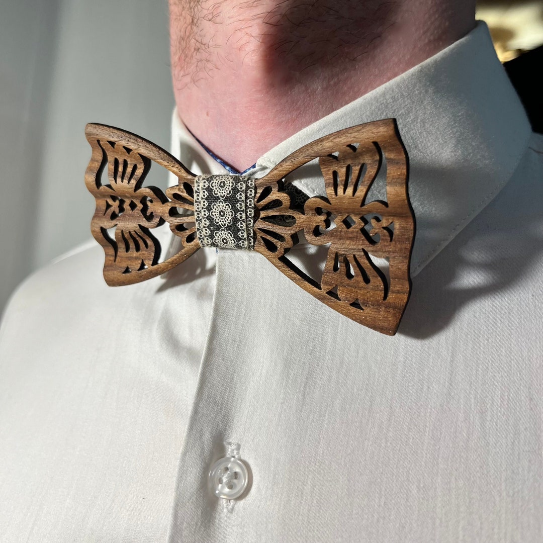 Bow Tie, Lasercut Engraved ,wooden Bow Tie, Wooden Bowtie, Bowties for ...
