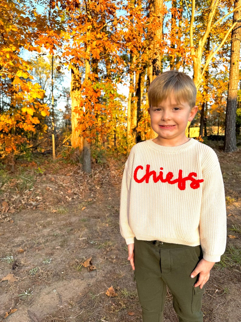 Kids/baby Kansas City Chiefs Embroidered Sweater, Toddler Chiefs ...