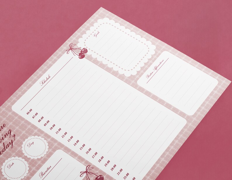 Cute A4 Printable Planner Template | Daily, Weekly, Monthly Planner ...