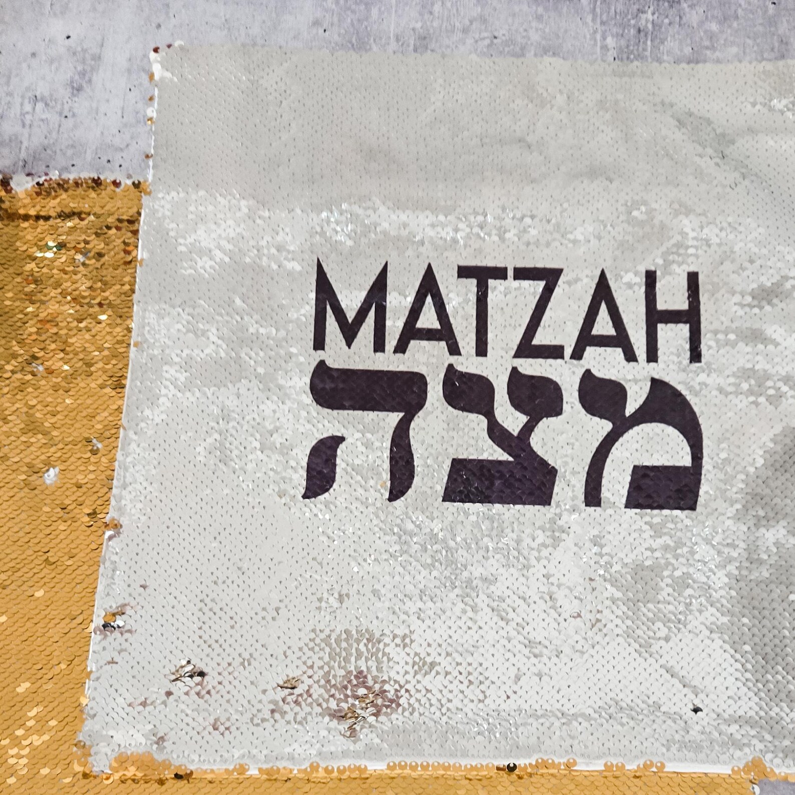Matzah Cover for Passover, Modern Judaica Sequined Passover Seder Decor ...
