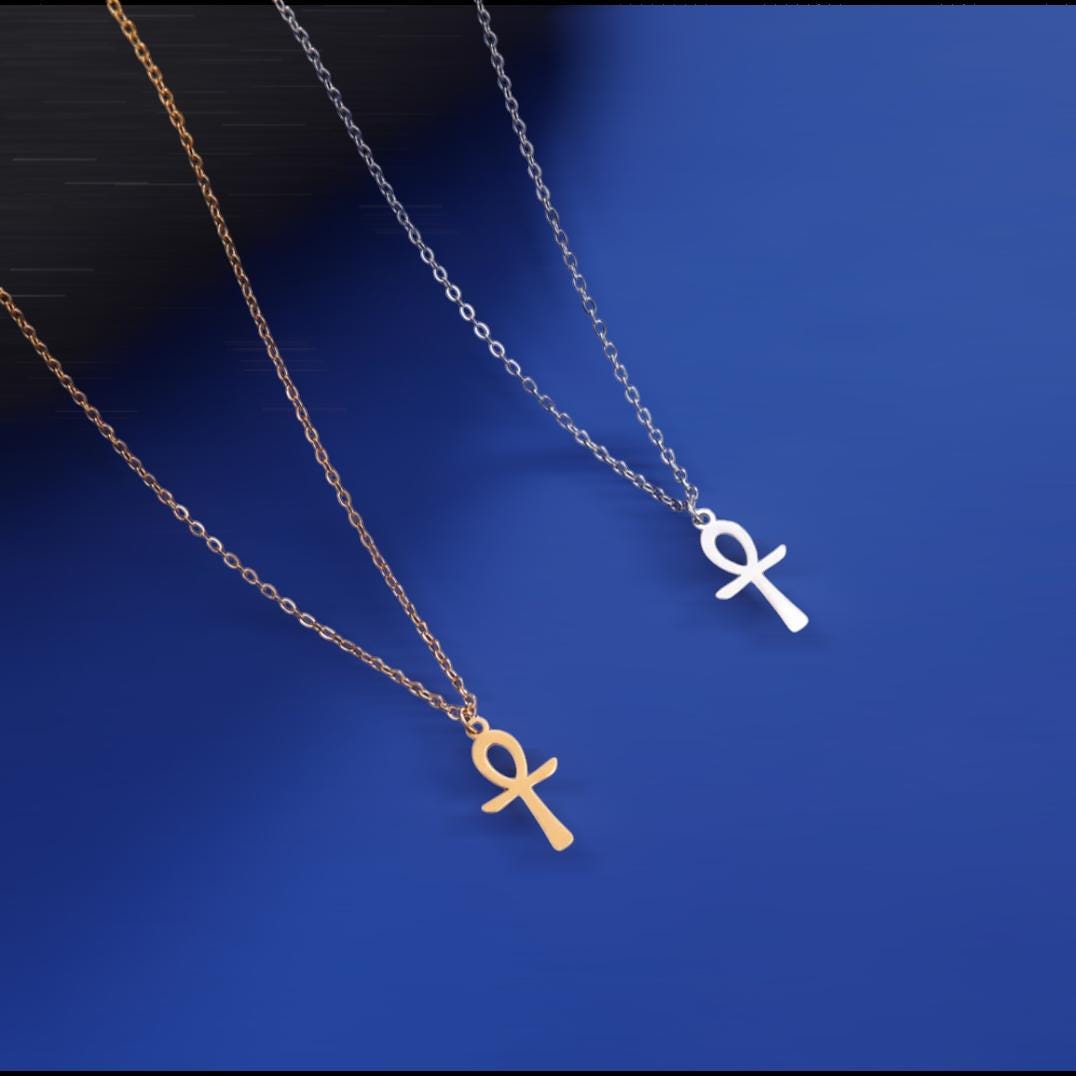 Ankh Cross Necklace | Egyptian Symbol of Life | Gold or Silver ...
