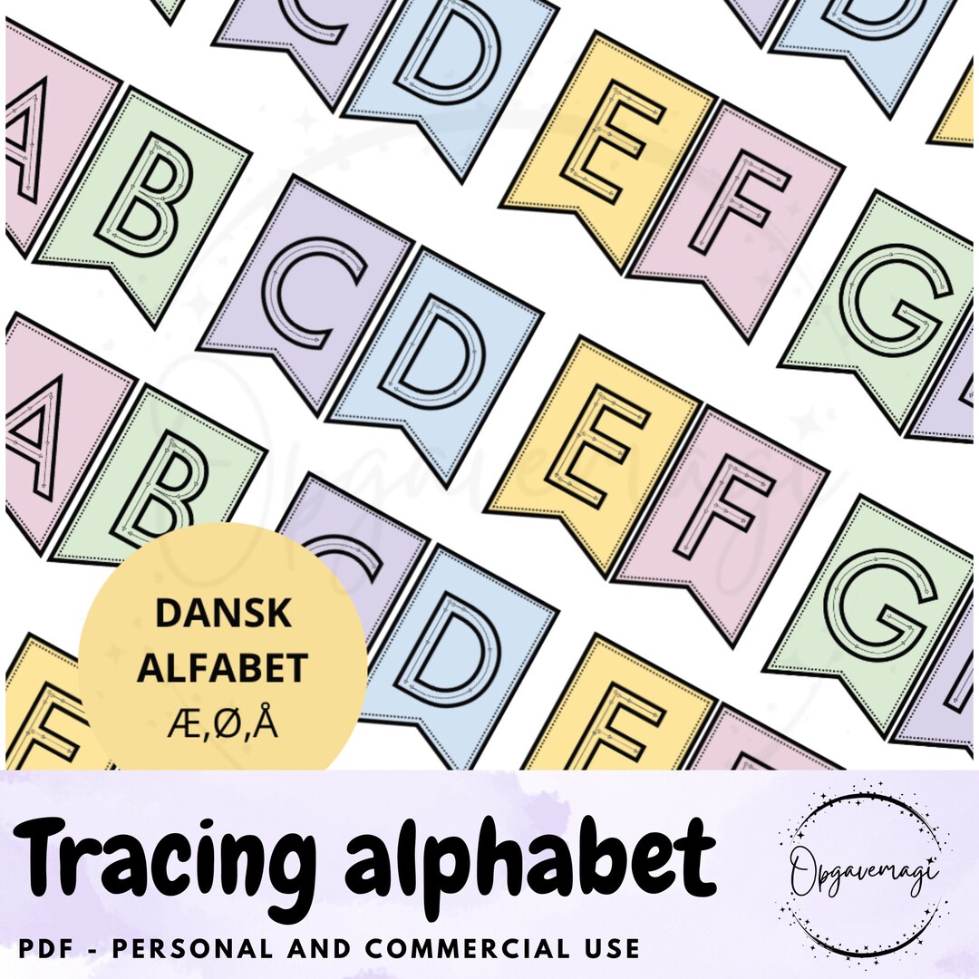 Classroom Alphabet Tracing Posters - Etsy
