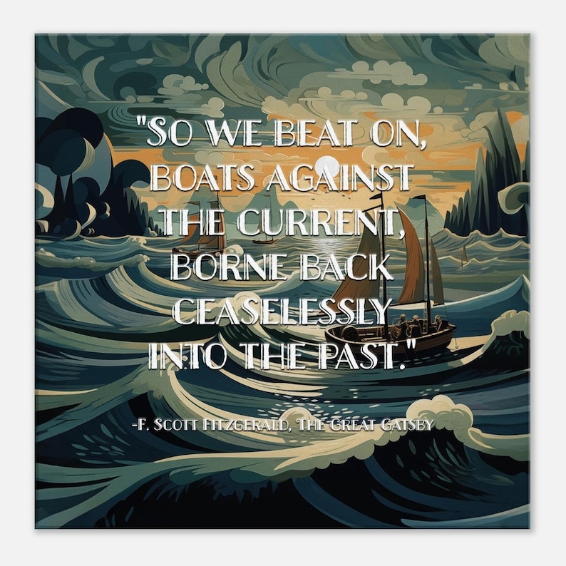 The Great Gatsby Canvas - Art Deco Wall Art Print - Roaring 20s ...
