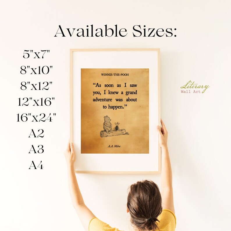 Whimsical Winnie the Pooh Poster: Inspirational Artwork for Joyful ...