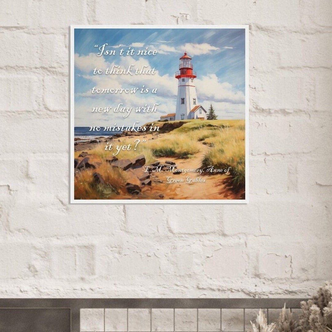 Anne of Green Gables Framed Poster - "isn't It Nice to Think That ...