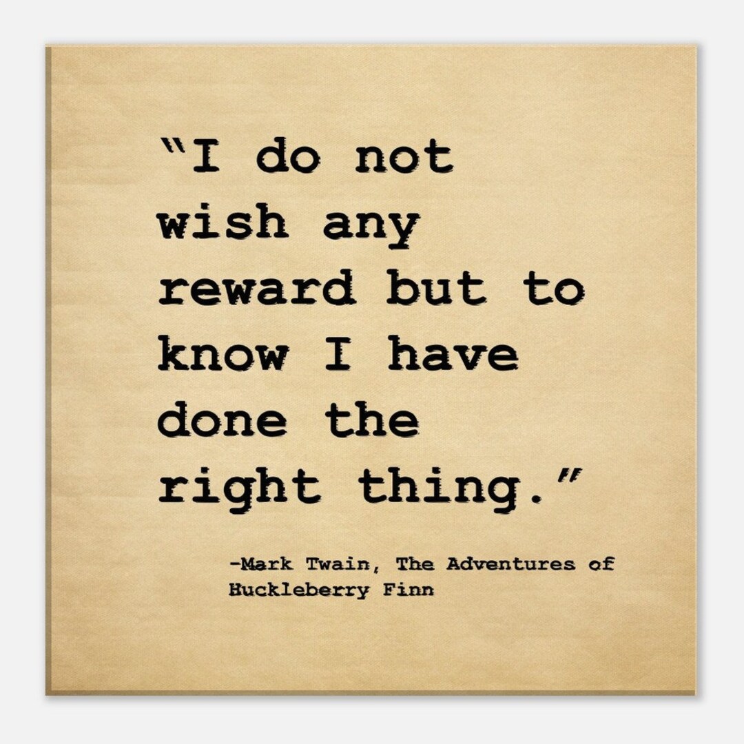 Mark Twain, the Adventures of Huckleberry Finn Canvas - Inspirational ...