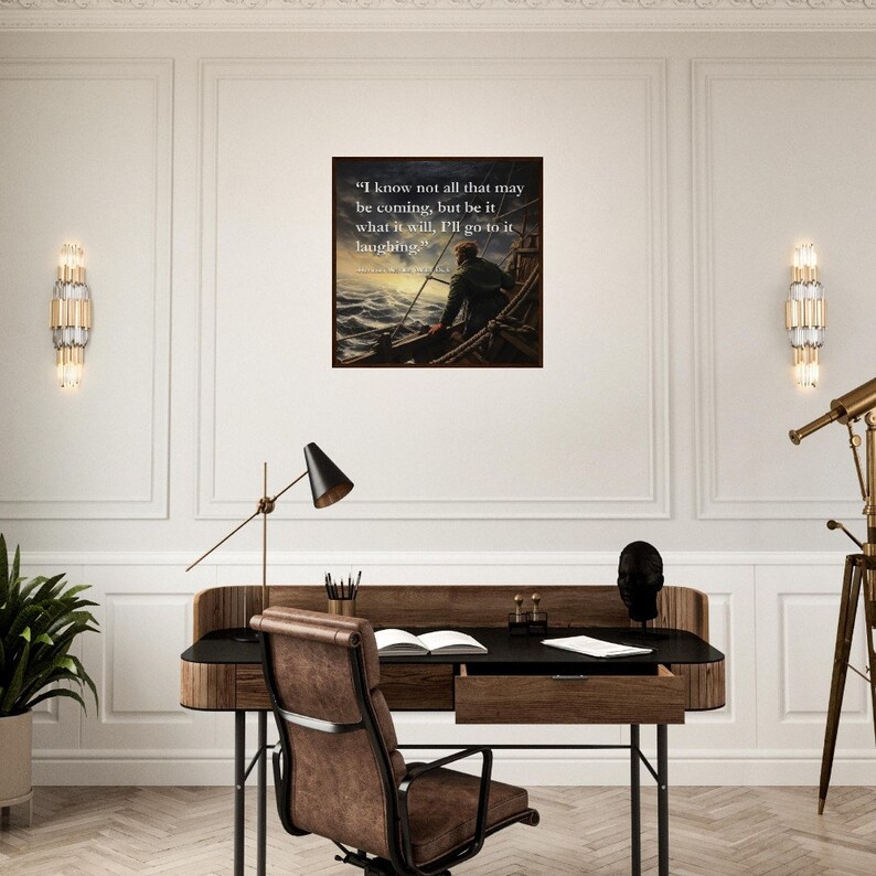 Moby Dick Quote Wooden Framed Poster - High Quality Print, Gifts for ...