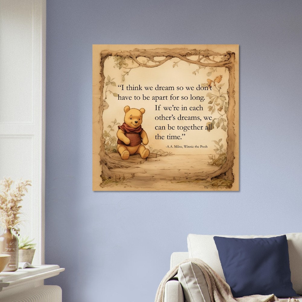 Winnie the Pooh Poster Nursey Wall Art for Kids Bedroom Wall Art for ...