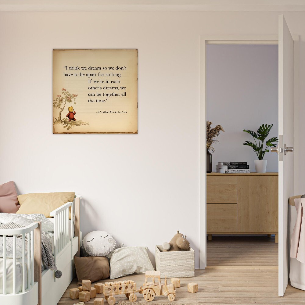 Winnie the Pooh Poster Wall Art for Kids Bedroom Wall Art for Nursery ...