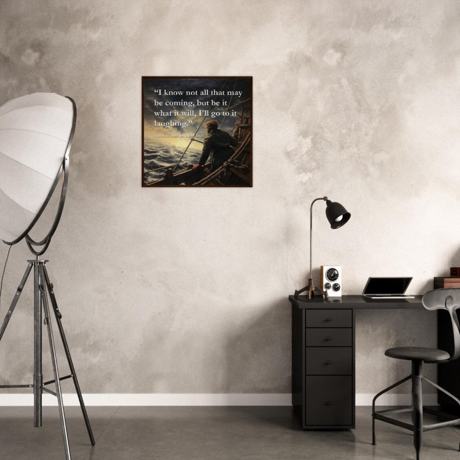 Moby Dick Quote Wooden Framed Poster - High Quality Print, Gifts for ...