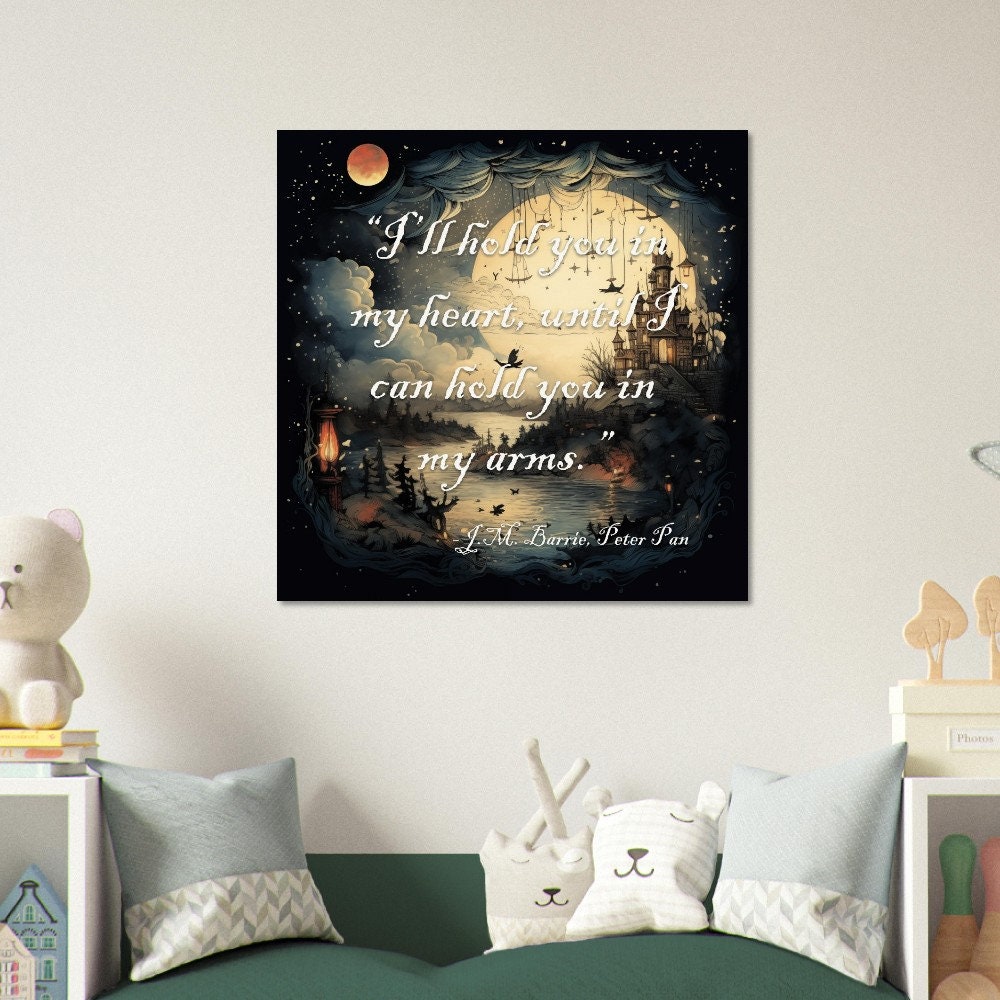 Peter Pan Quote Poster Motivational Quote Art for Nursery Wall Art for Kids Bedroom Art Prints ...