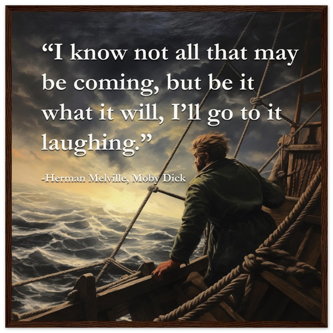 Moby Dick Quote Wooden Framed Poster - High Quality Print, Gifts for ...