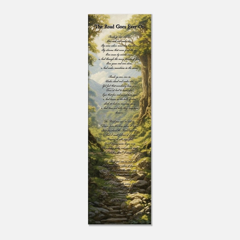 Lord of the Rings the Road Goes Ever On, Canvas Tall Narrow Wall Art ...