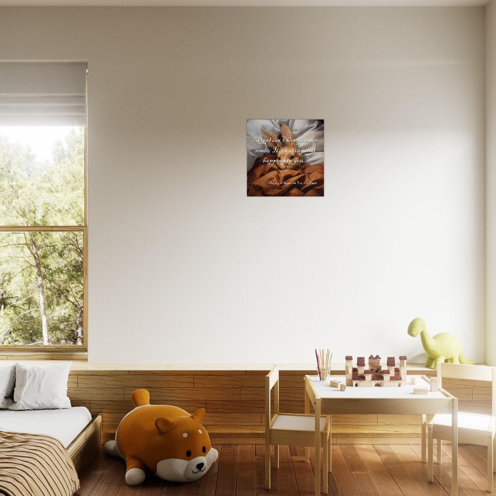 The Velveteen Rabbit Poster - Quote Wall Art for Kids Room Nursery ...