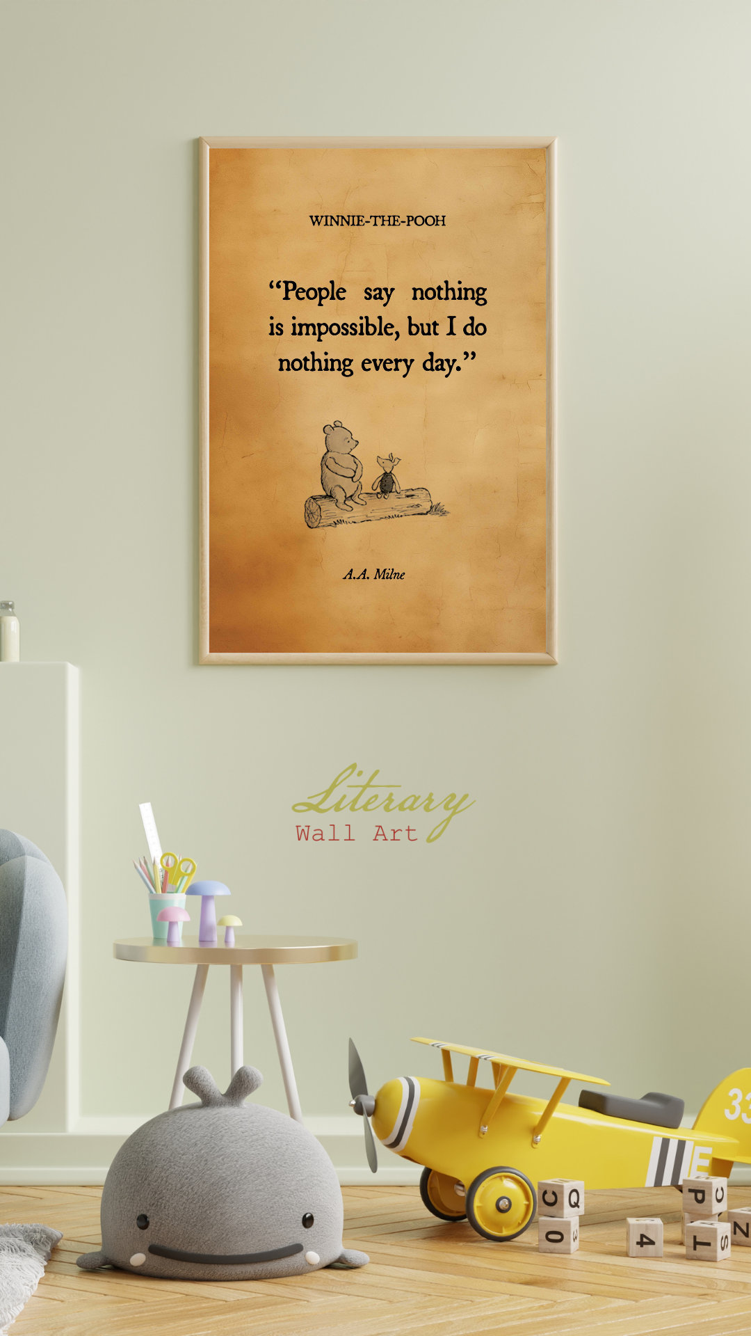Cheerful Winnie the Pooh Poster: Humorous Artwork for Lighthearted ...