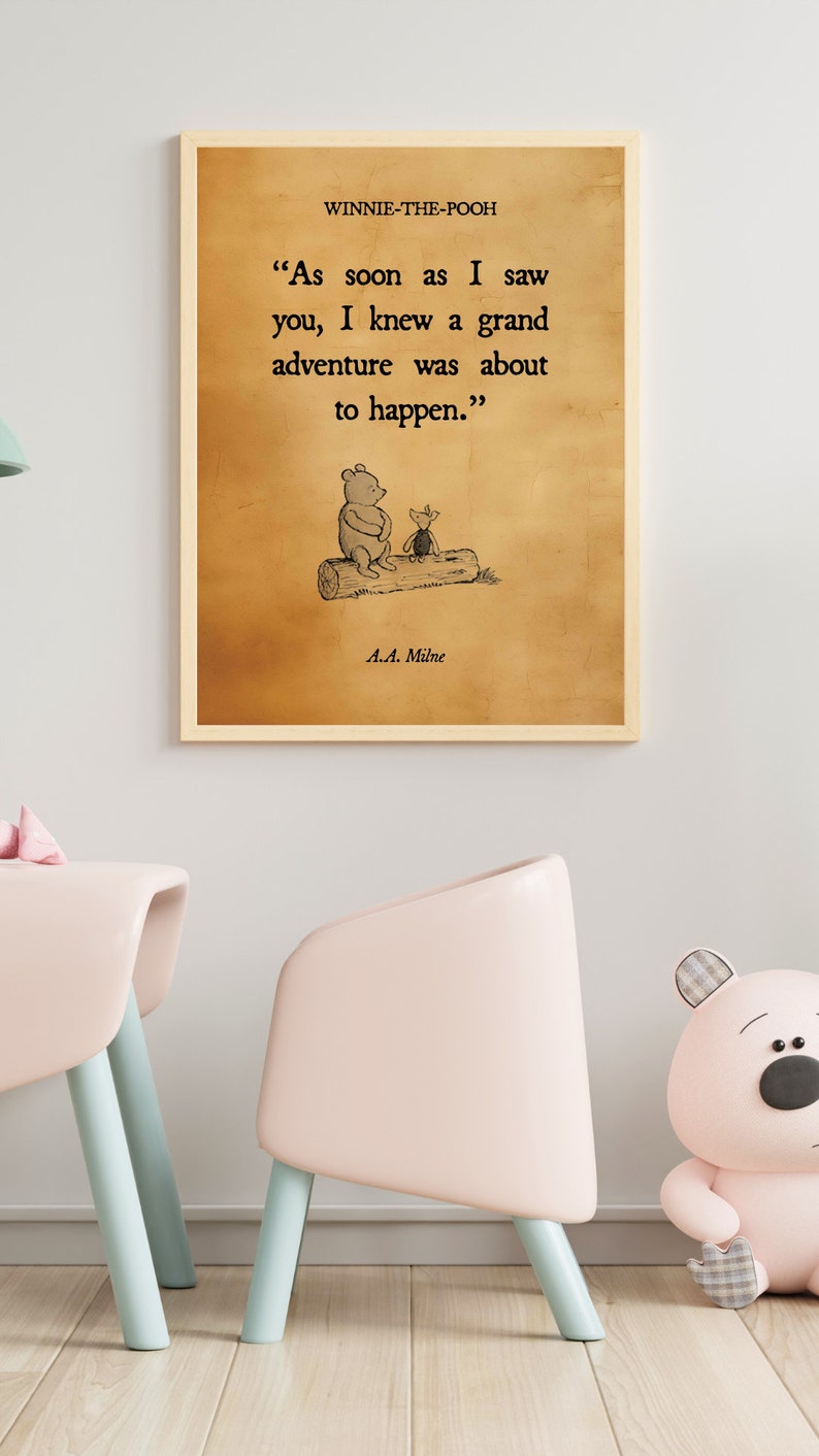 Whimsical Winnie the Pooh Poster: Inspirational Artwork for Joyful ...