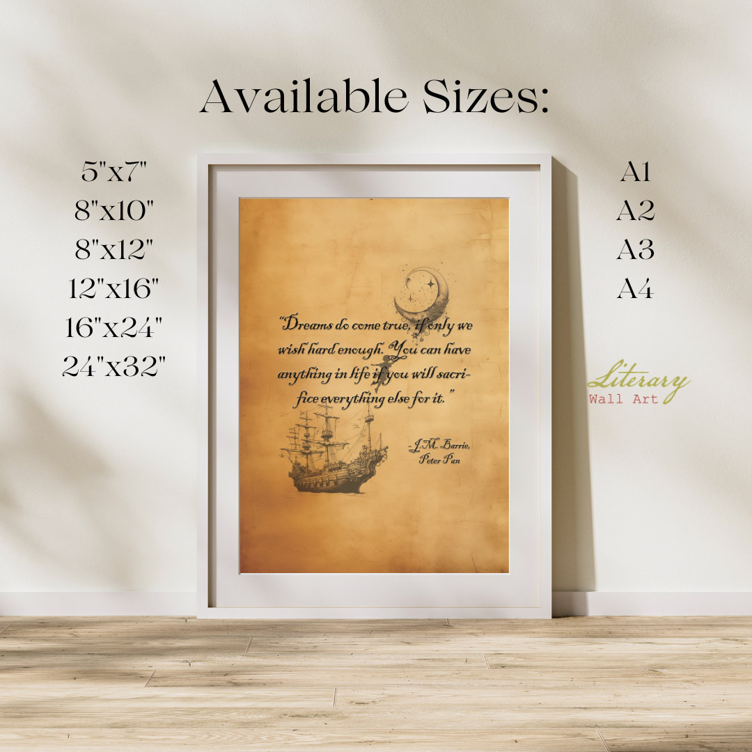 Inspirational Peter Pan Poster: Empowering Dreams With Motivational ...