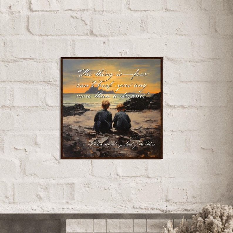 William Golding, Lord of the Flies - Wooden Framed Poster, Motivational ...