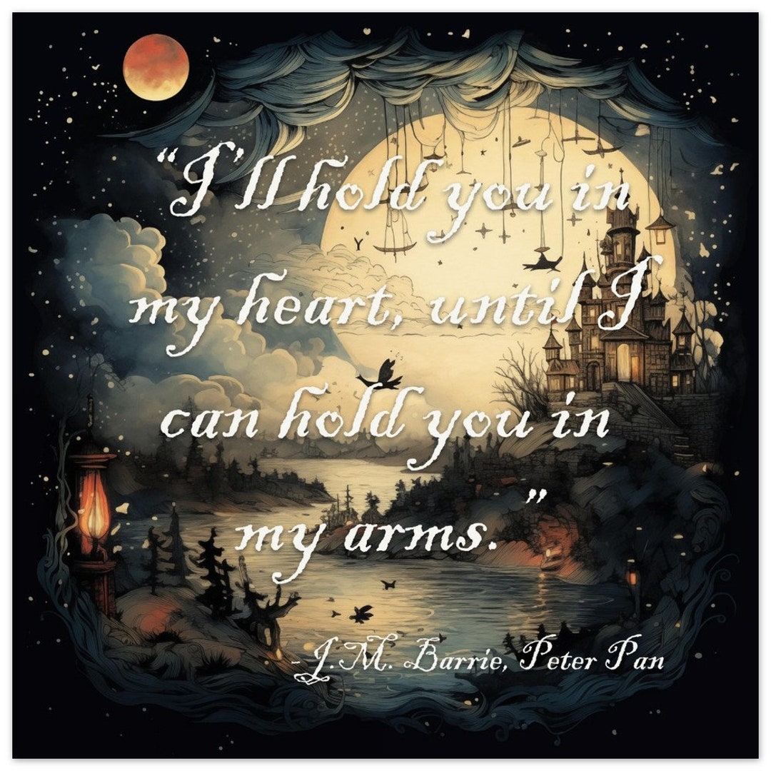 Peter Pan Quote Poster Motivational Quote Art for Nursery Wall Art for ...