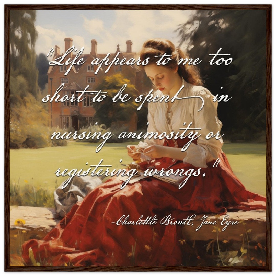 Charlotte Brontë, Jane Eyre Framed Poster - High Quality Print ...