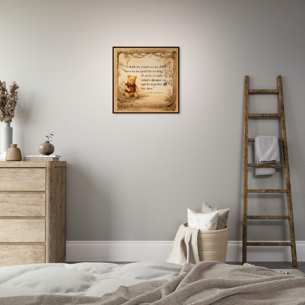 Winnie the Pooh Framed Poster - Wall Art for Nursery Art for Kids ...