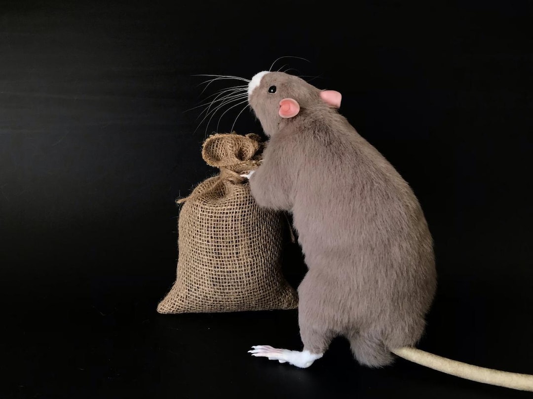 Rat. the Rat is Grey. A Realistic Faux Fur Toy. A Stuffed Rat. - Etsy