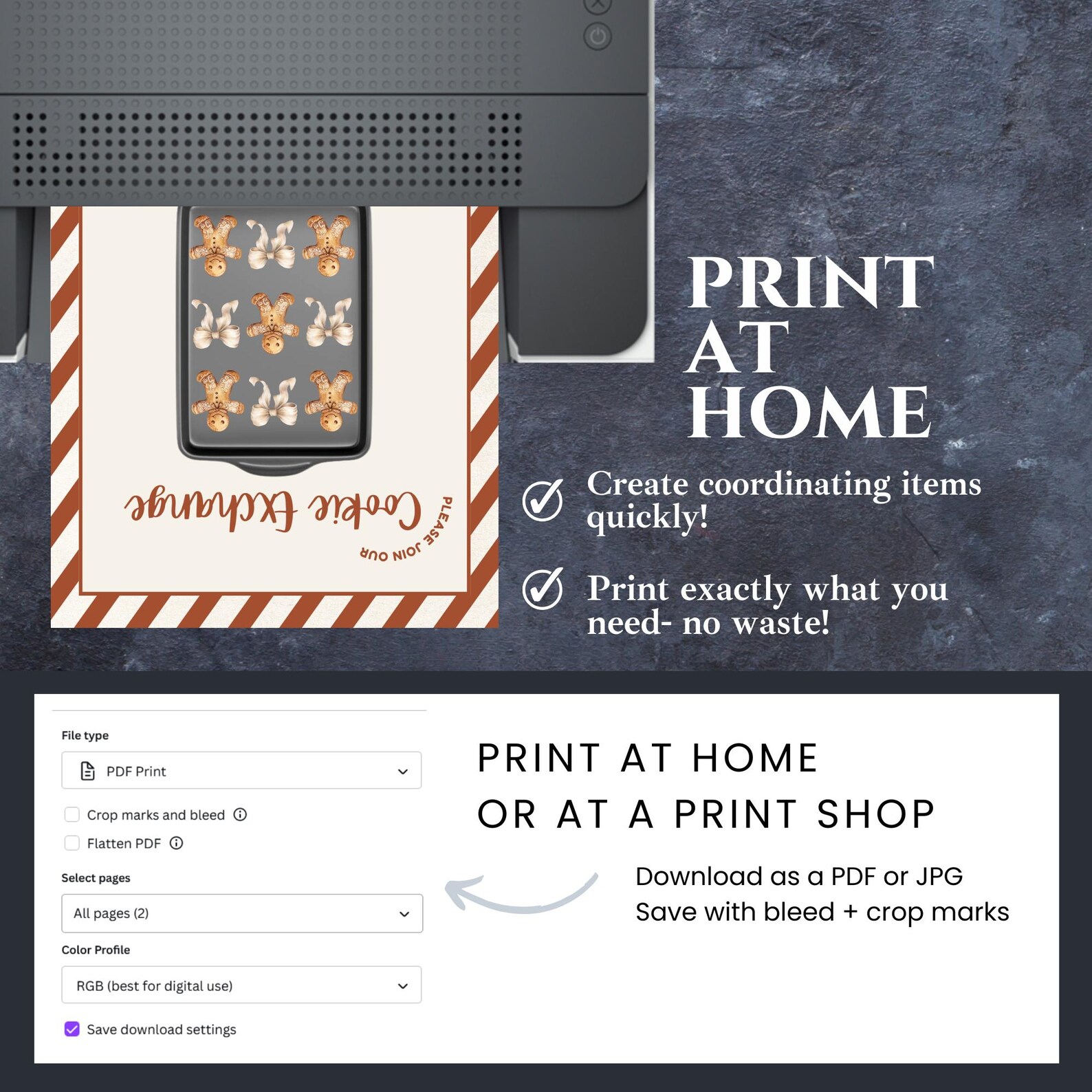 Editable Cookie Exchange Flyer With QR Code, Christmas Party Invitation ...