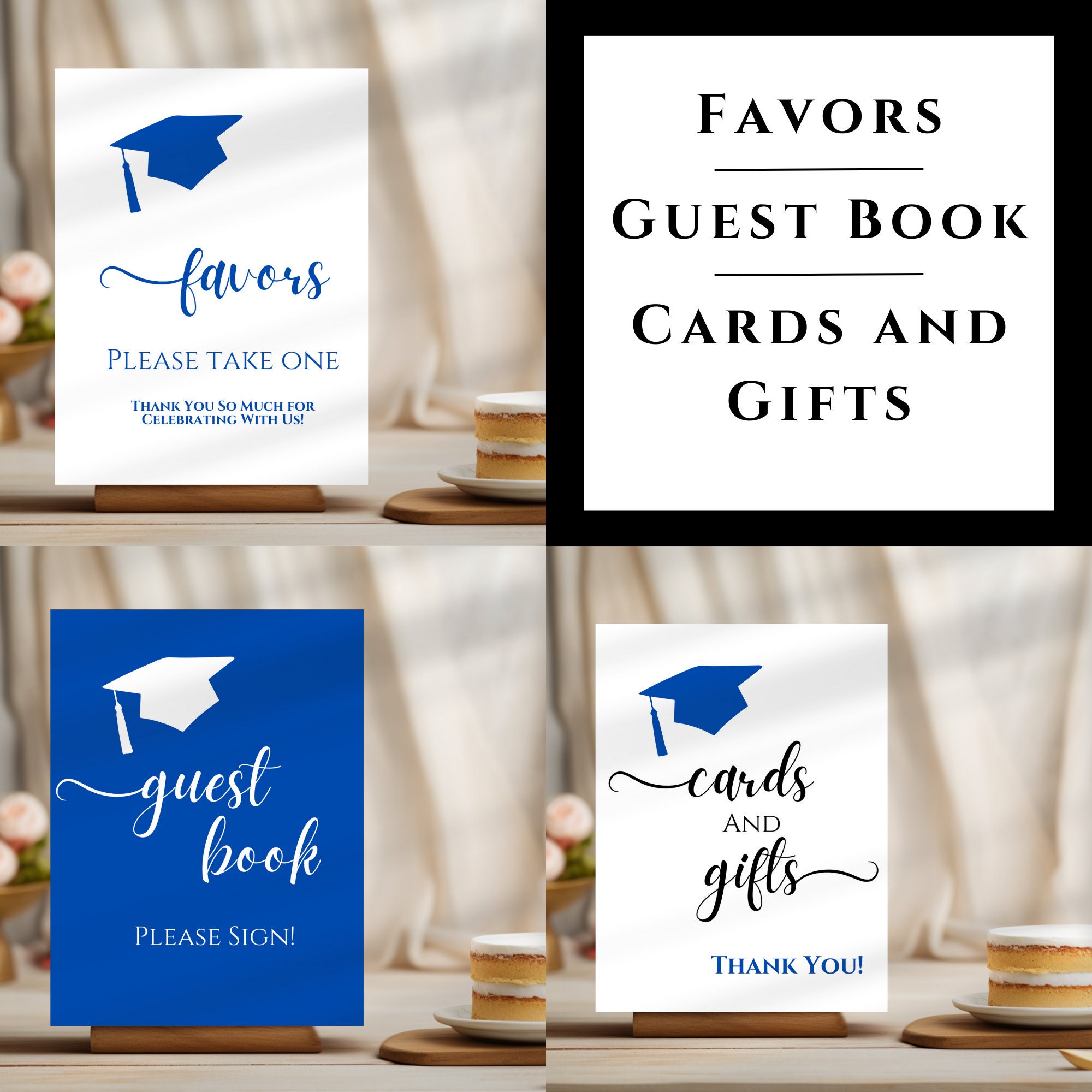 Graduation Party Sign Bundle Editable Grad Table Signs Printable ...