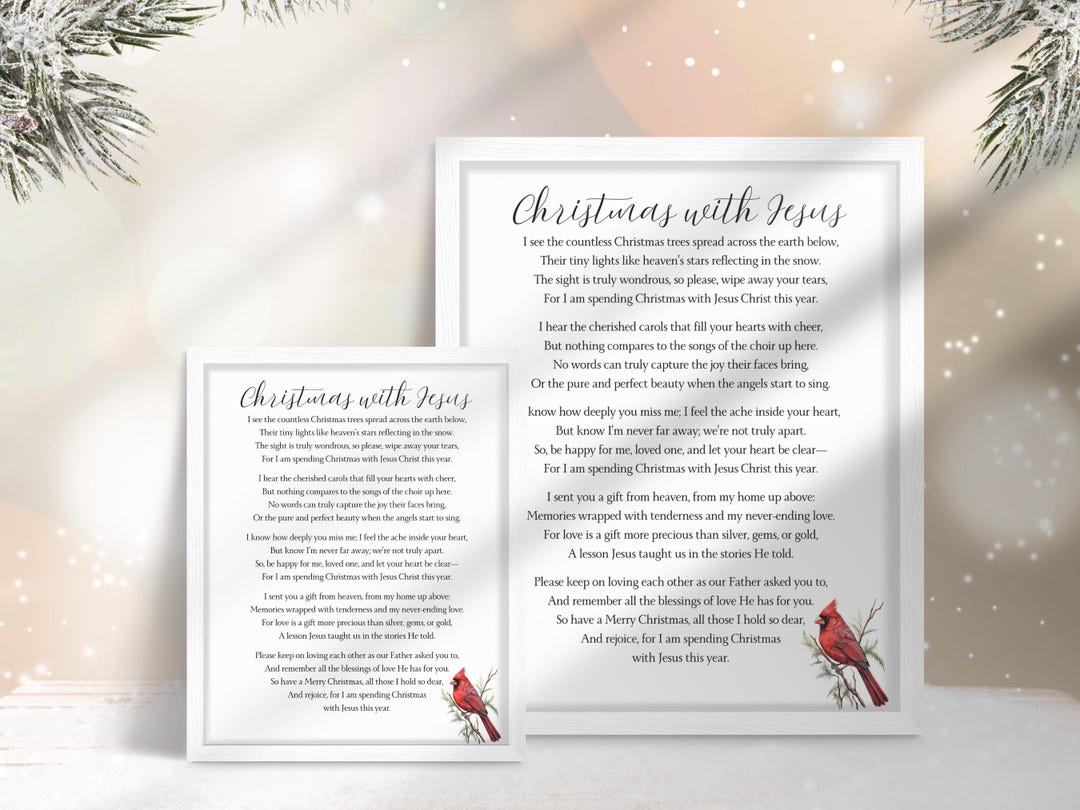 Holiday Remembrance Gift, Printable Tribute for Loved One, Christmas in ...