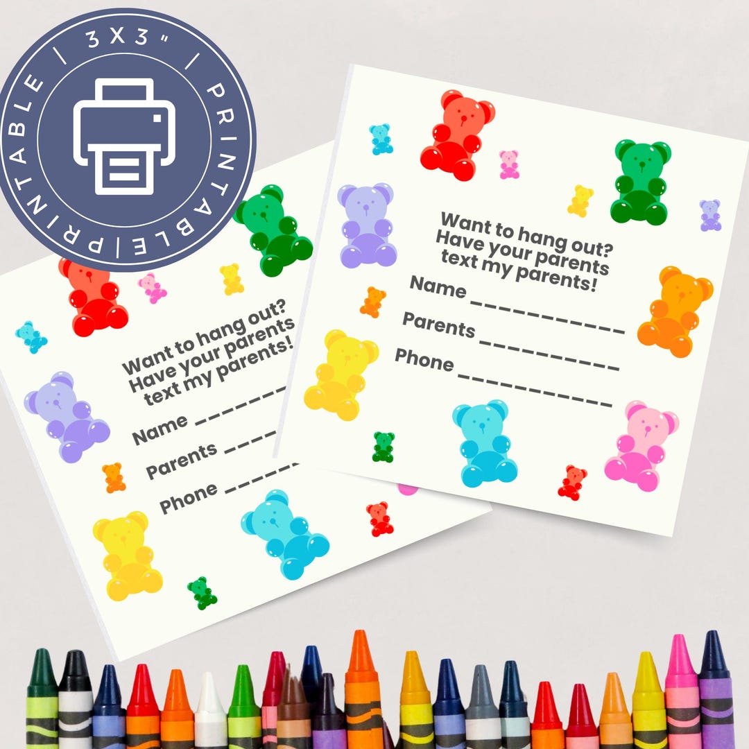 Printable Contact Cards, Keep in Touch Summer Business Cards for ...