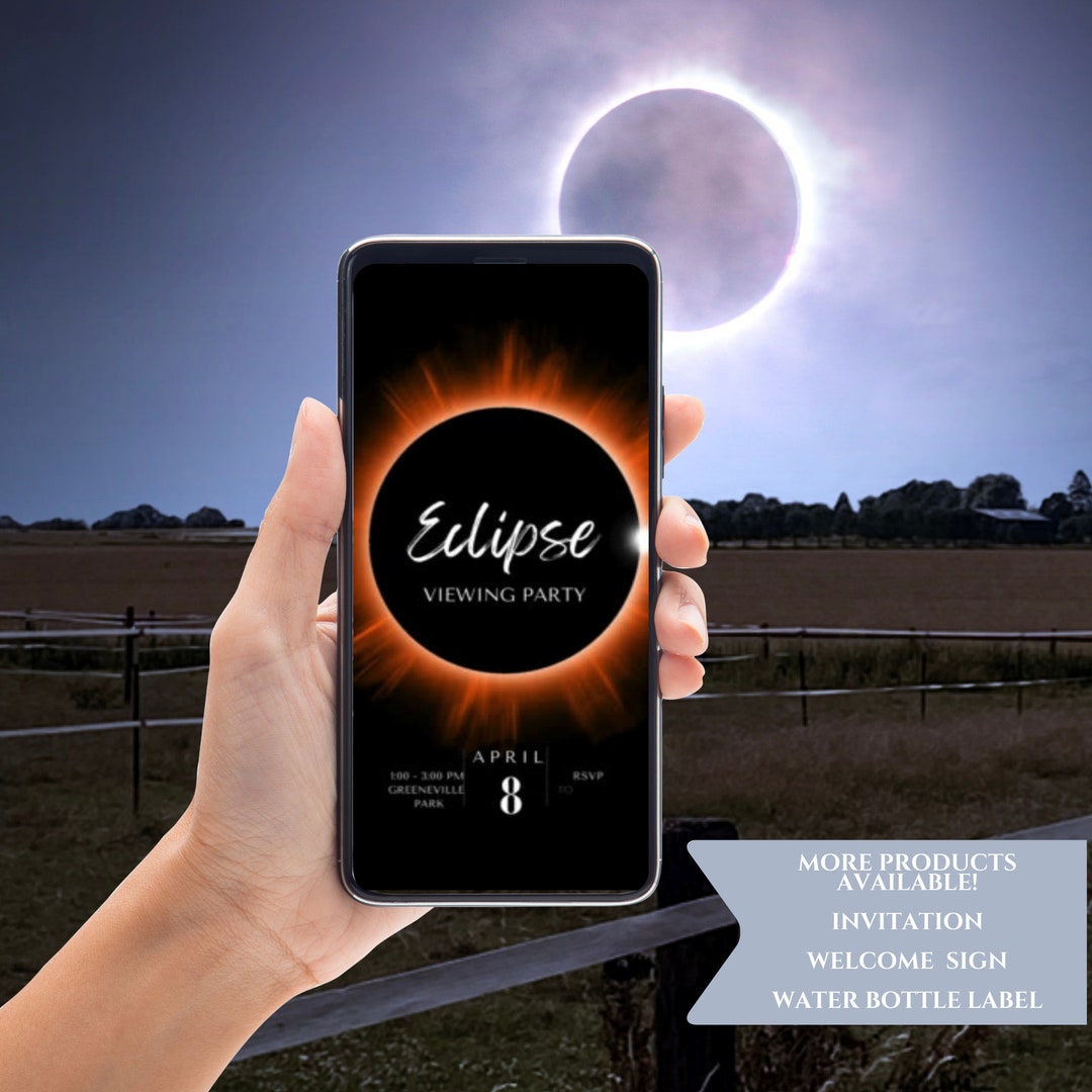2024 Video Eclipse Party Invite Total Solar Eclipse Viewing Party ...
