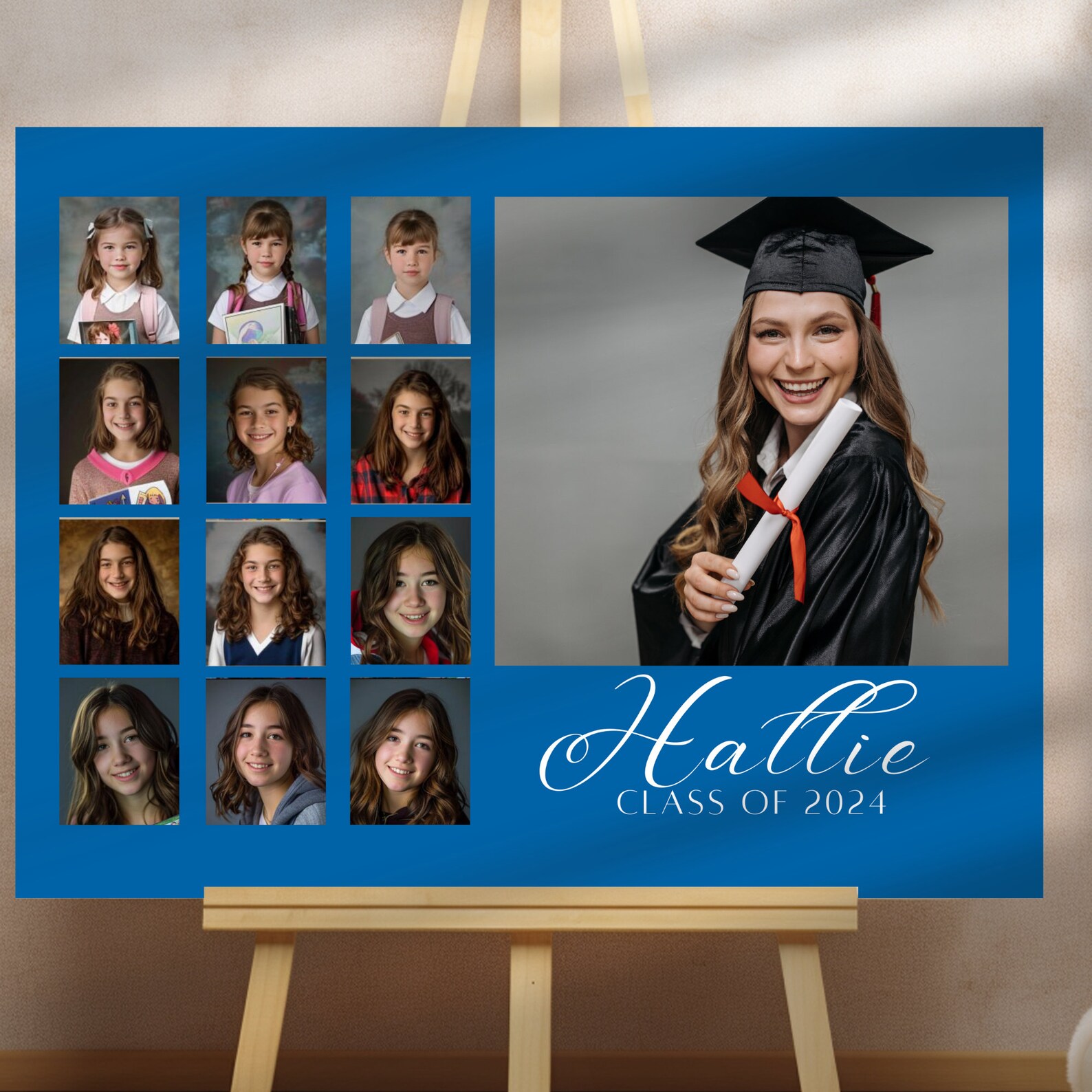 Class of 2024 Graduation Party Sign Template Custom Color Modern ...