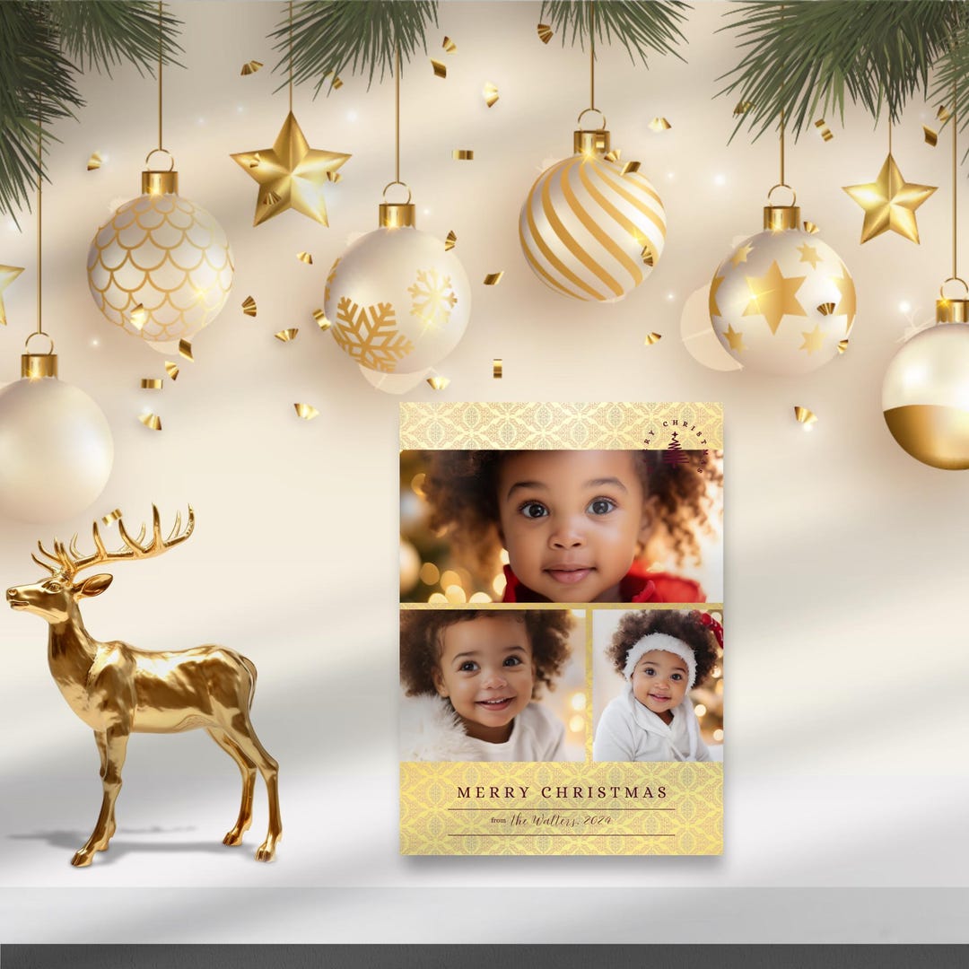 Customizable Holiday Cards, Photo Christmas Card Template, Unique ...