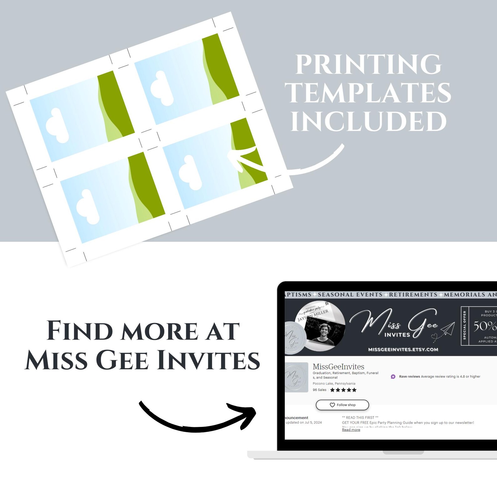 Blue Watercolor Prayer Card Keepsake Template, Printable Bookmark ...