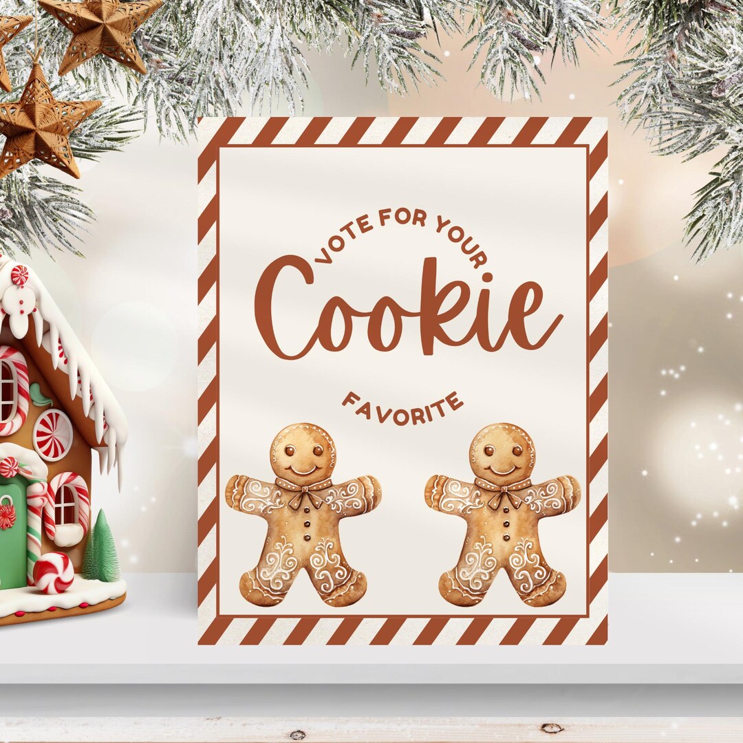 Editable Cookie Exchange Party Sign, Christmas Cookie Swap Signs ...