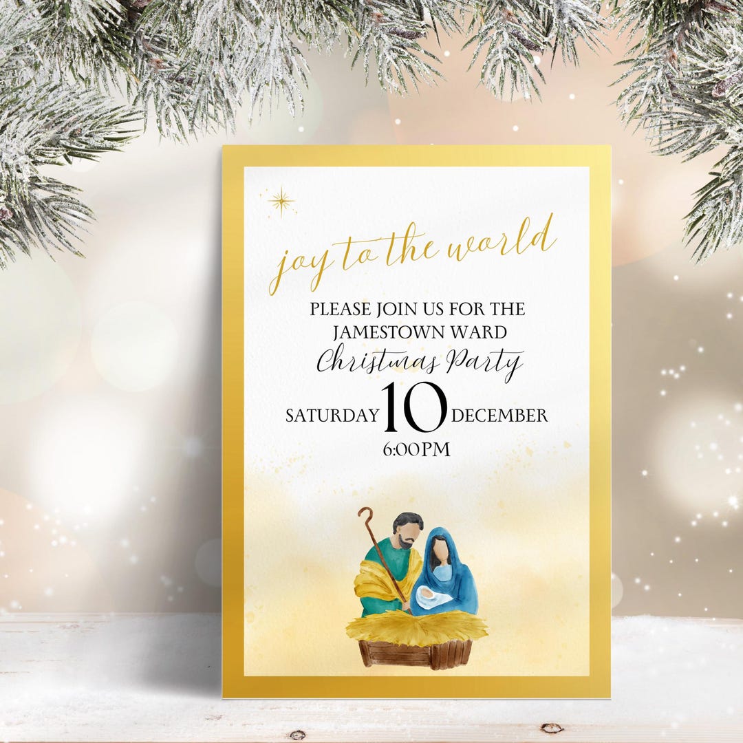 LDS Christmas Party Invitation for Ward Celebration, Printable ...
