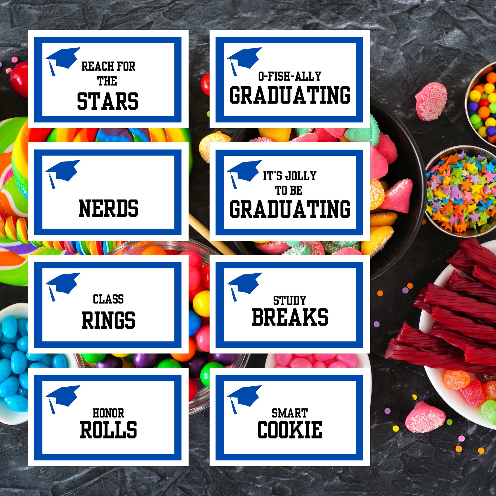 Graduation Party Decorations Grad Candy Bar Sign Editable Template ...