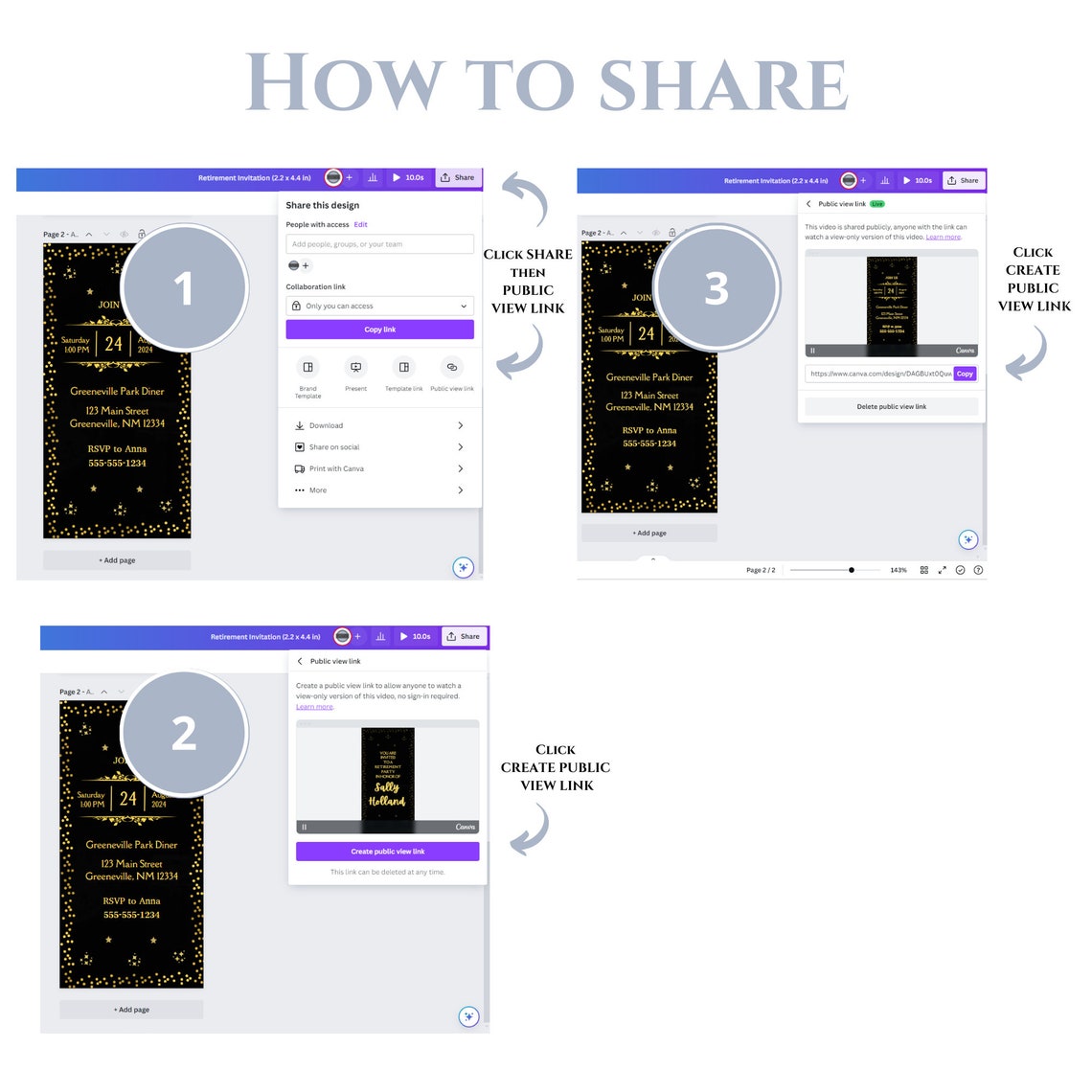 Celebration of Life Phone Announcement Template Digital Funeral ...