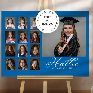Class of 2024 Graduation Party Sign Template Custom Color Modern ...