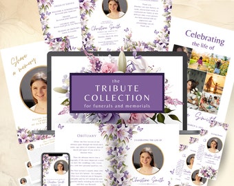 Editable Funeral Bundle, Memorial Package Celebration of Life Package ...