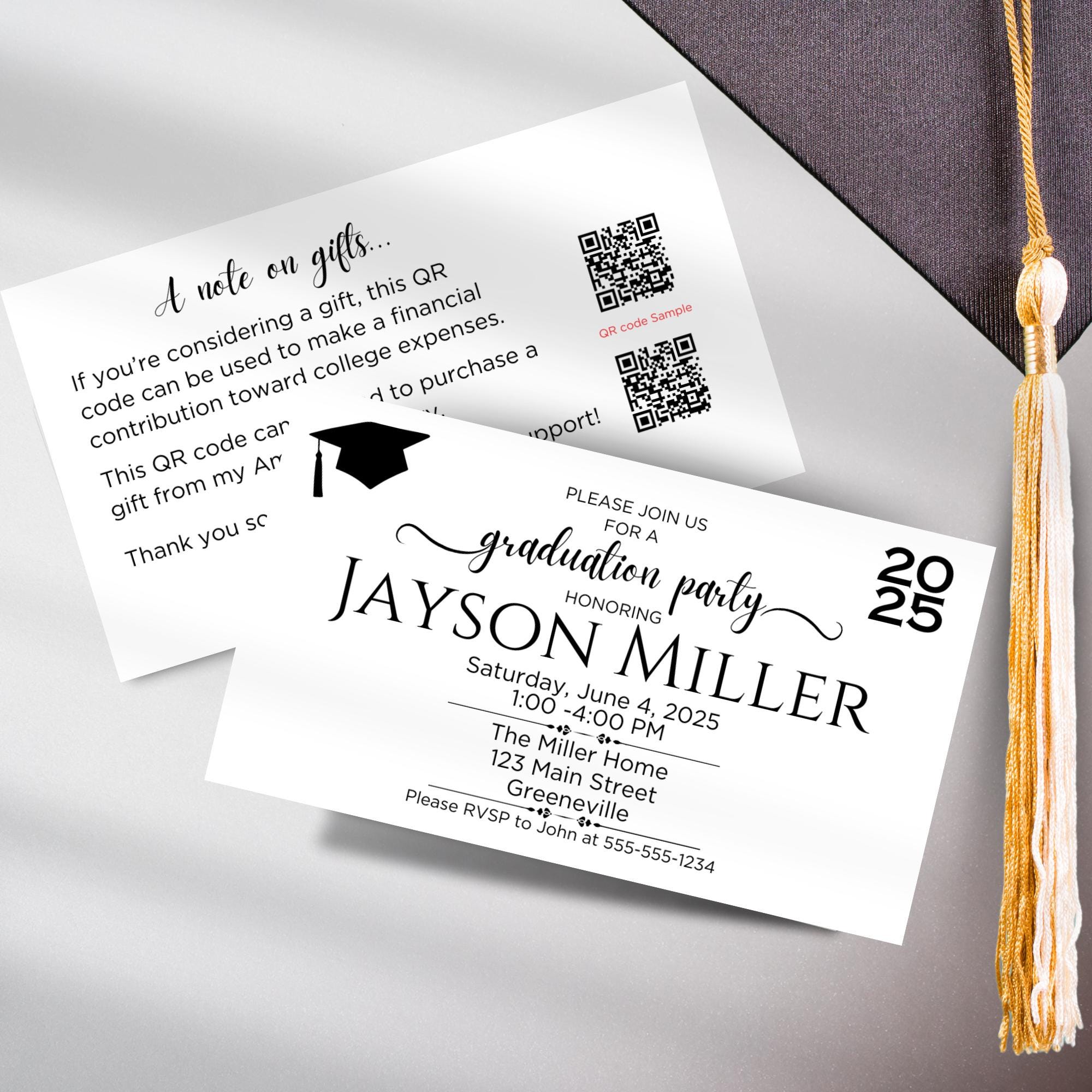 Graduation Party Insert Cards