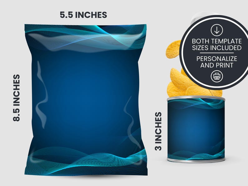 Father's Day Chip Bag Template, Customizable Party Favor, Unique Gift ...