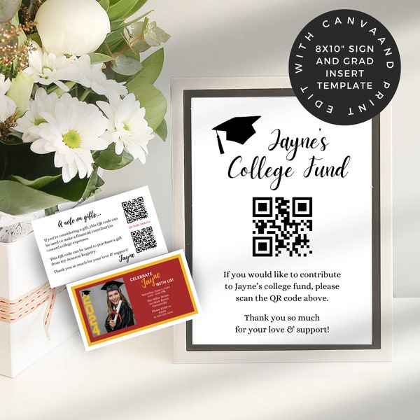 Graduation Invitation With Qr Code - Etsy