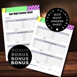 Trivia Night Invitation | Printable Pub Quiz Flyer | Editable Template ...