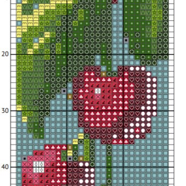 Cross Stitch Pattern Cherry Pixel Art Bookmark Instant Download PDF - Etsy
