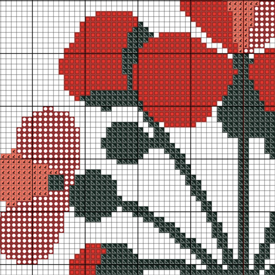 Cross Stitch Pattern Modern Art Boho Geranium Flower Instant Download ...