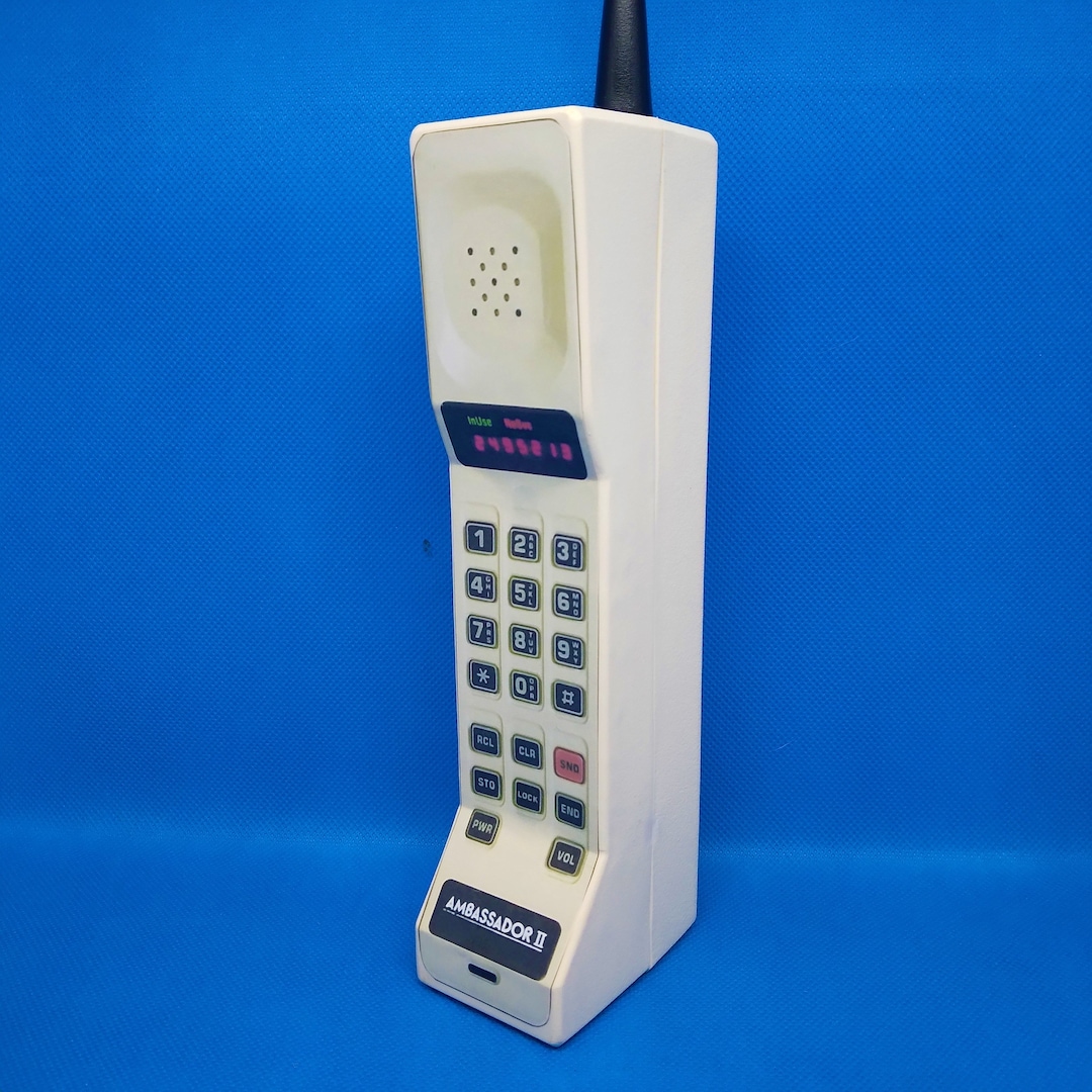 Handmade Ambassador Style Cosplay Brick Phone Prop in Beige the Front ...