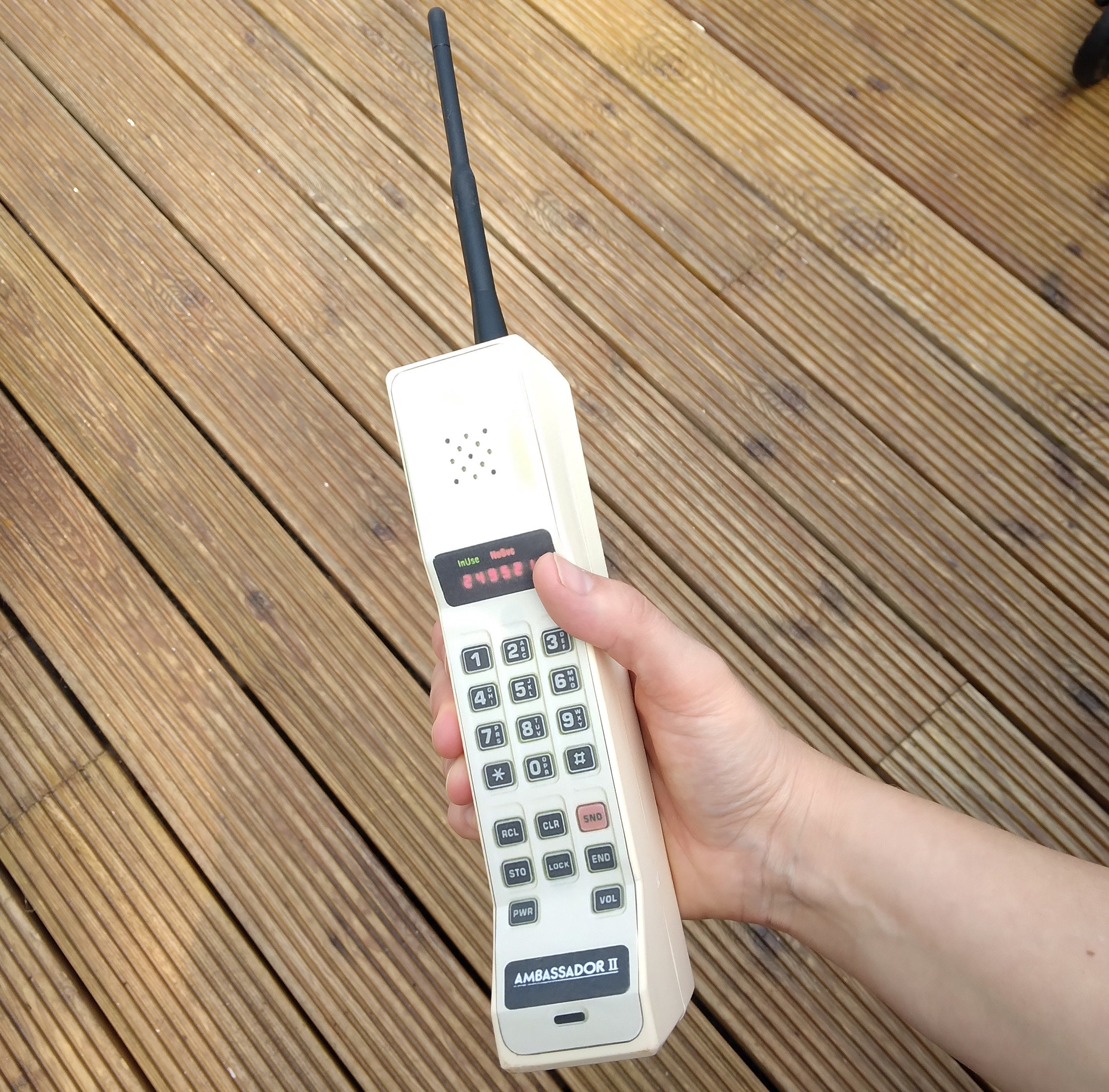 Handmade Ambassador Style Cosplay Brick Phone Prop in Beige the Front ...