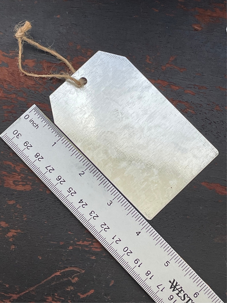 Galvanized Metal Tags Set of 3 Metal Gift Tags for Farmhouse Tin Tags ...